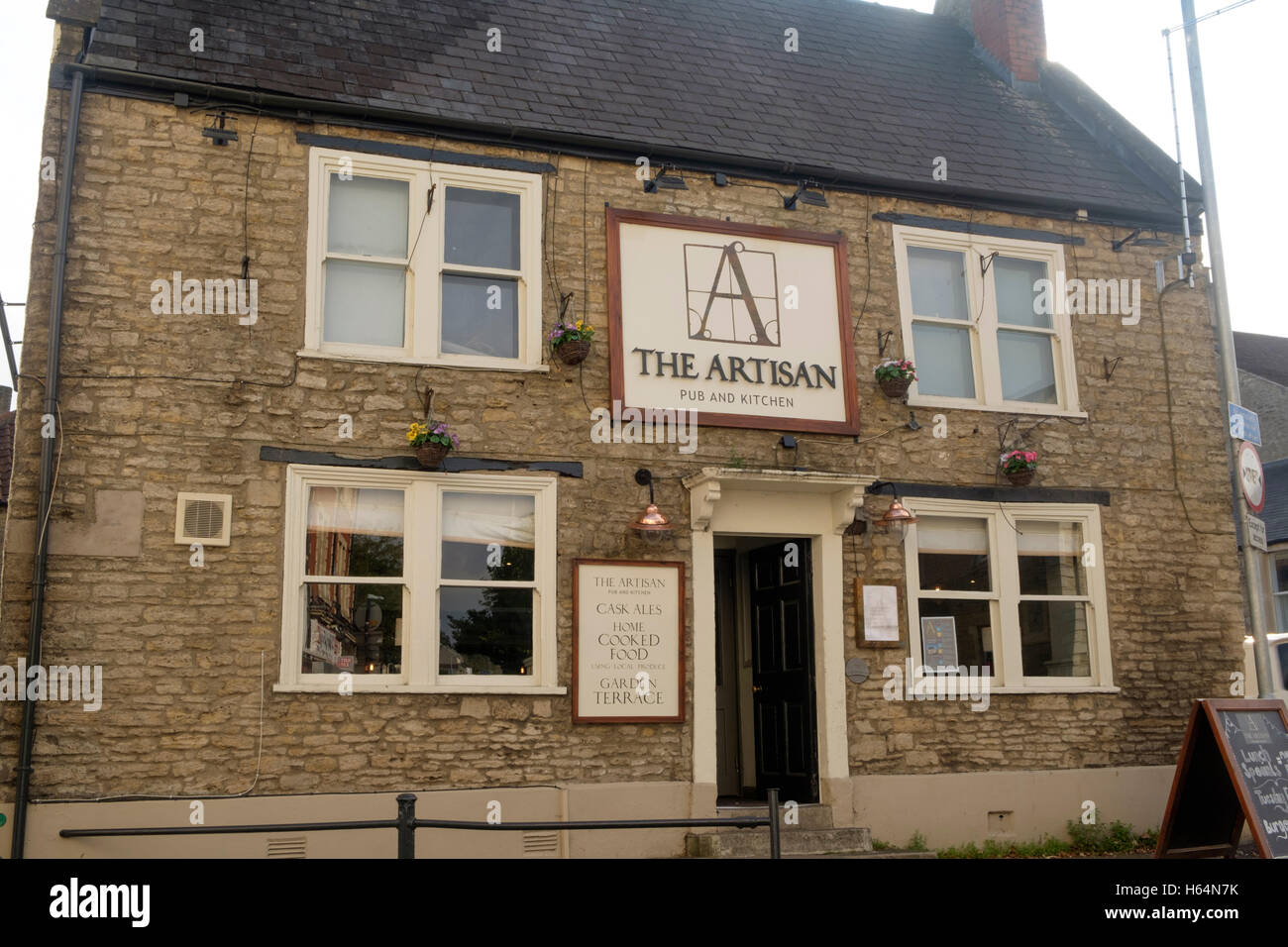 Frome a small town in Somerset England The Artisan Pub Stock Photo - Alamy