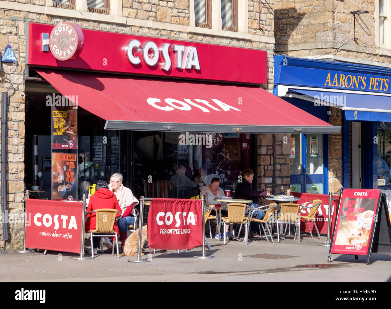 Portishead Somerset England Costa coffee Stock Photo - Alamy
