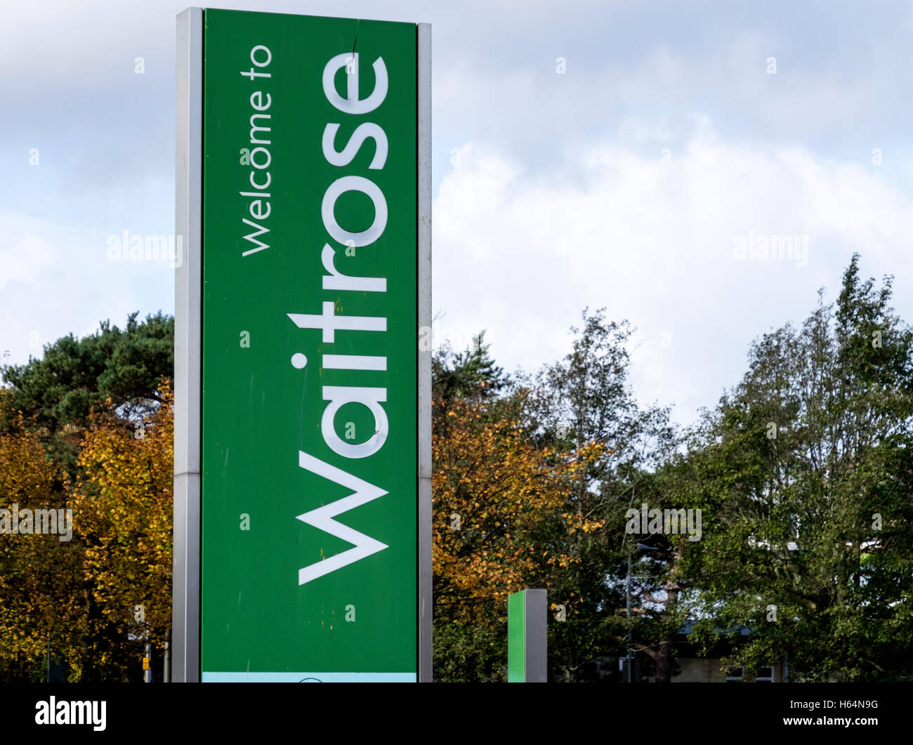 Waitrose Supermarket sign Stock Photo - Alamy