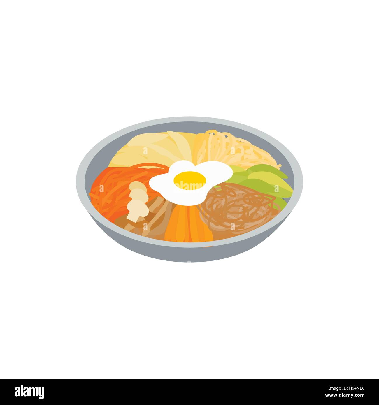 Korean style noodle bowl Stock Vector Images - Alamy