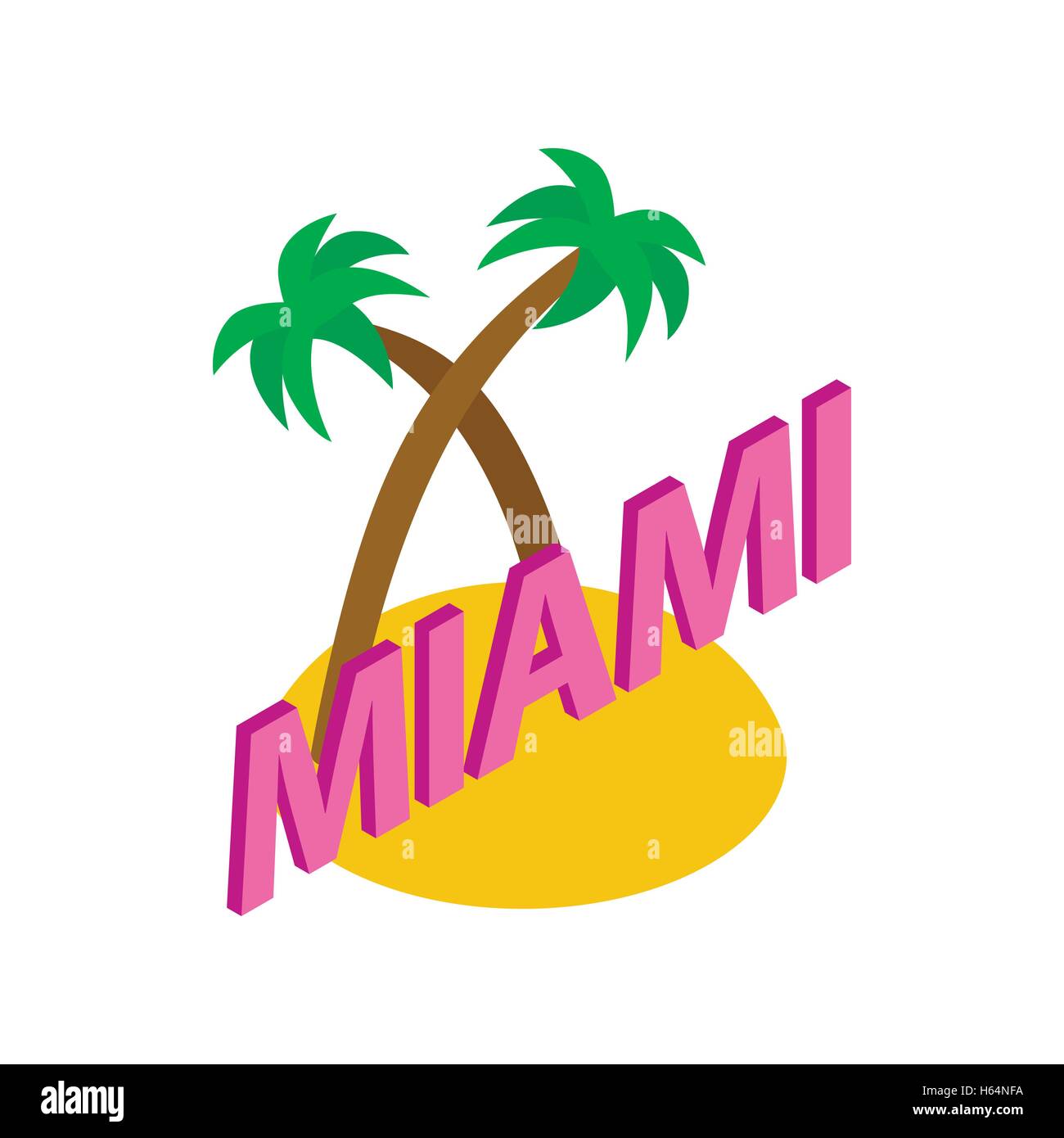 Miami icon, isometric 3d style Stock Vector Image & Art - Alamy