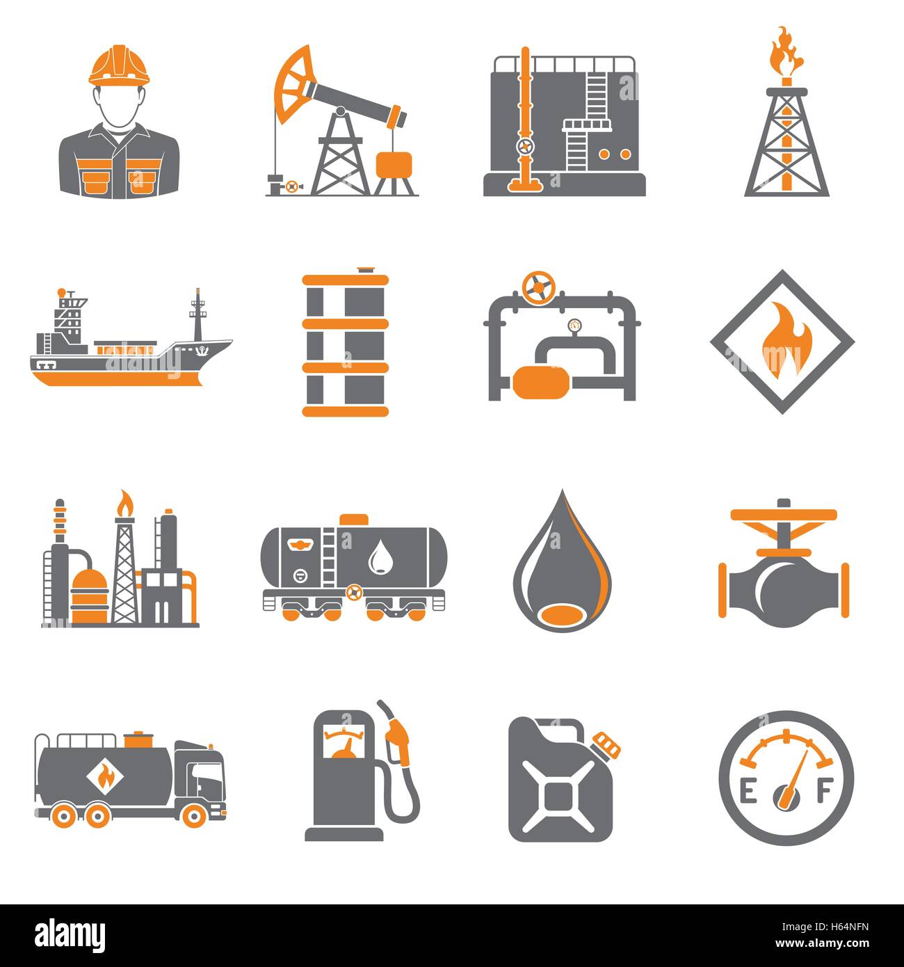 Oil industry Icons Set Stock Vector Image & Art - Alamy