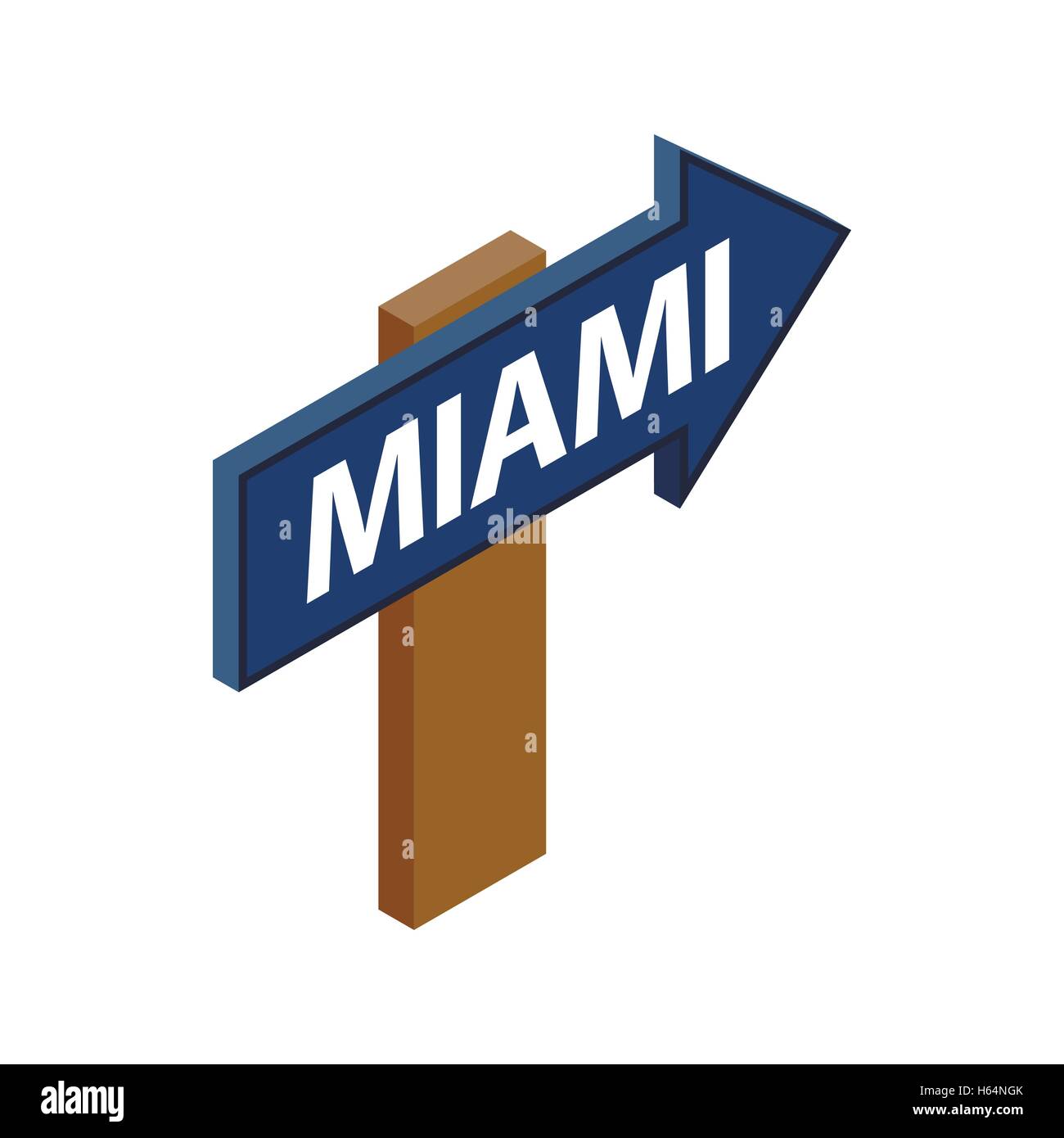 Miami roadsign Stock Vector Images - Alamy
