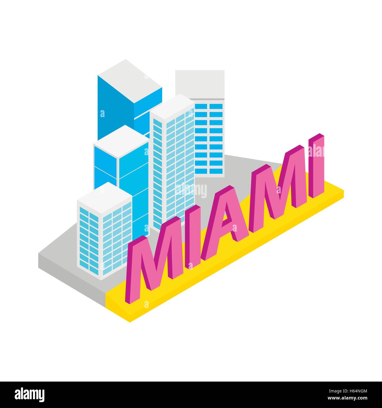 Miami skyline view Cut Out Stock Images & Pictures - Alamy