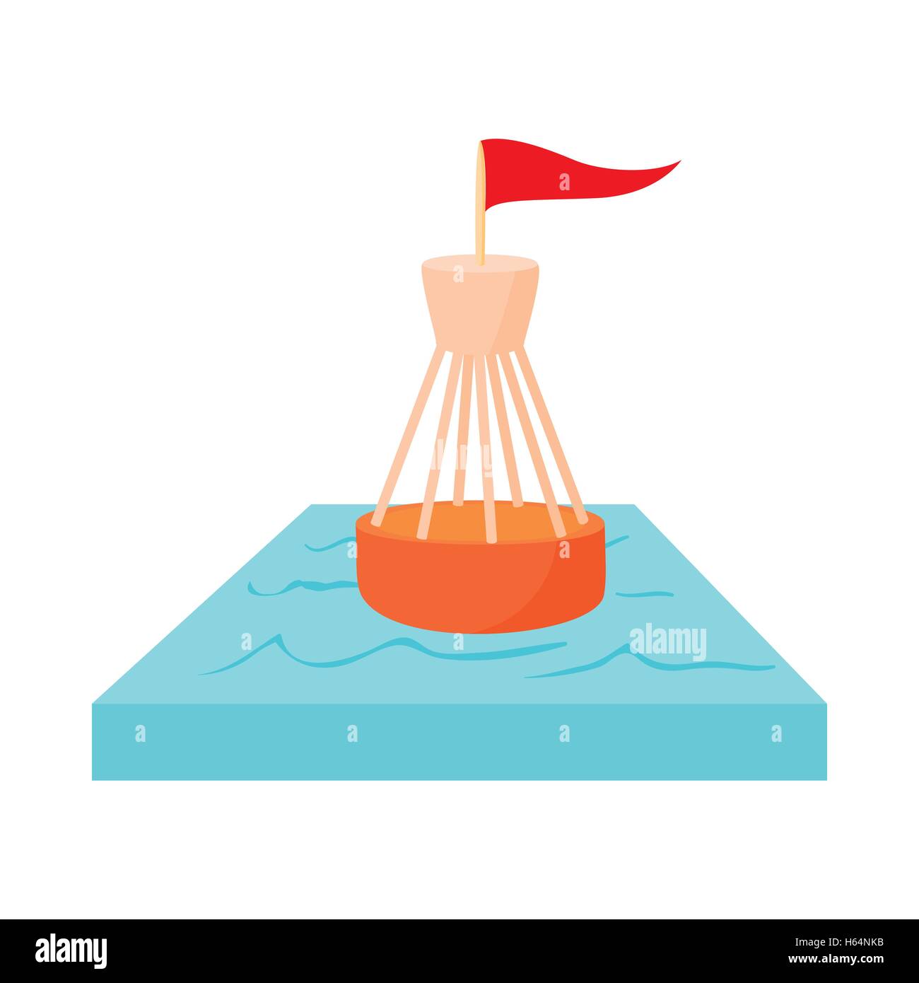 Nautical direction buoy with flag icon Stock Vector Image & Art - Alamy