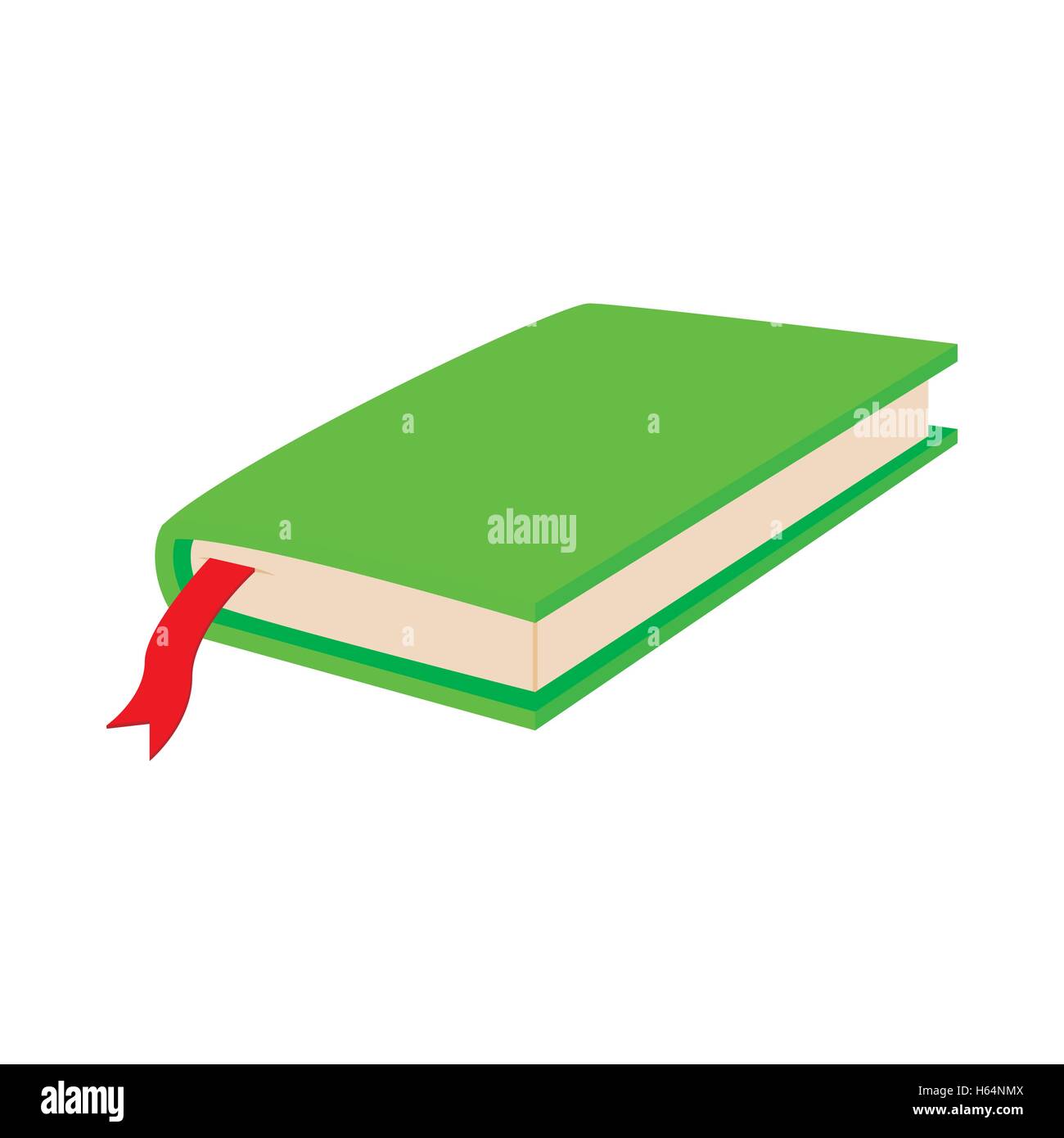 Green closed book with bookmark icon cartoon style Stock Vector Image ...