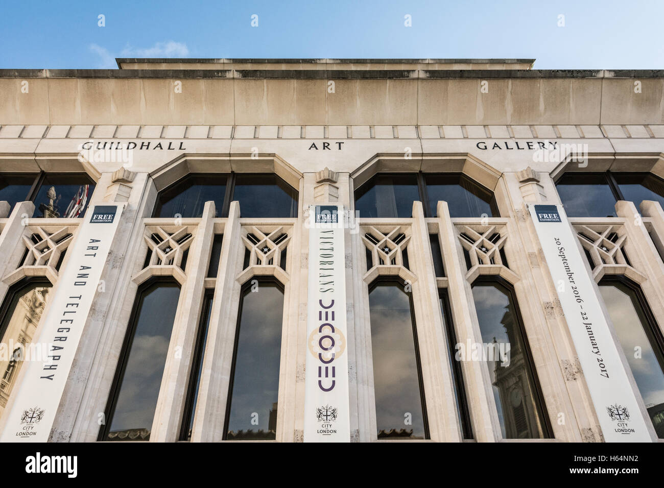 The Guildhall art gallery in the City of London, England, UK Stock ...