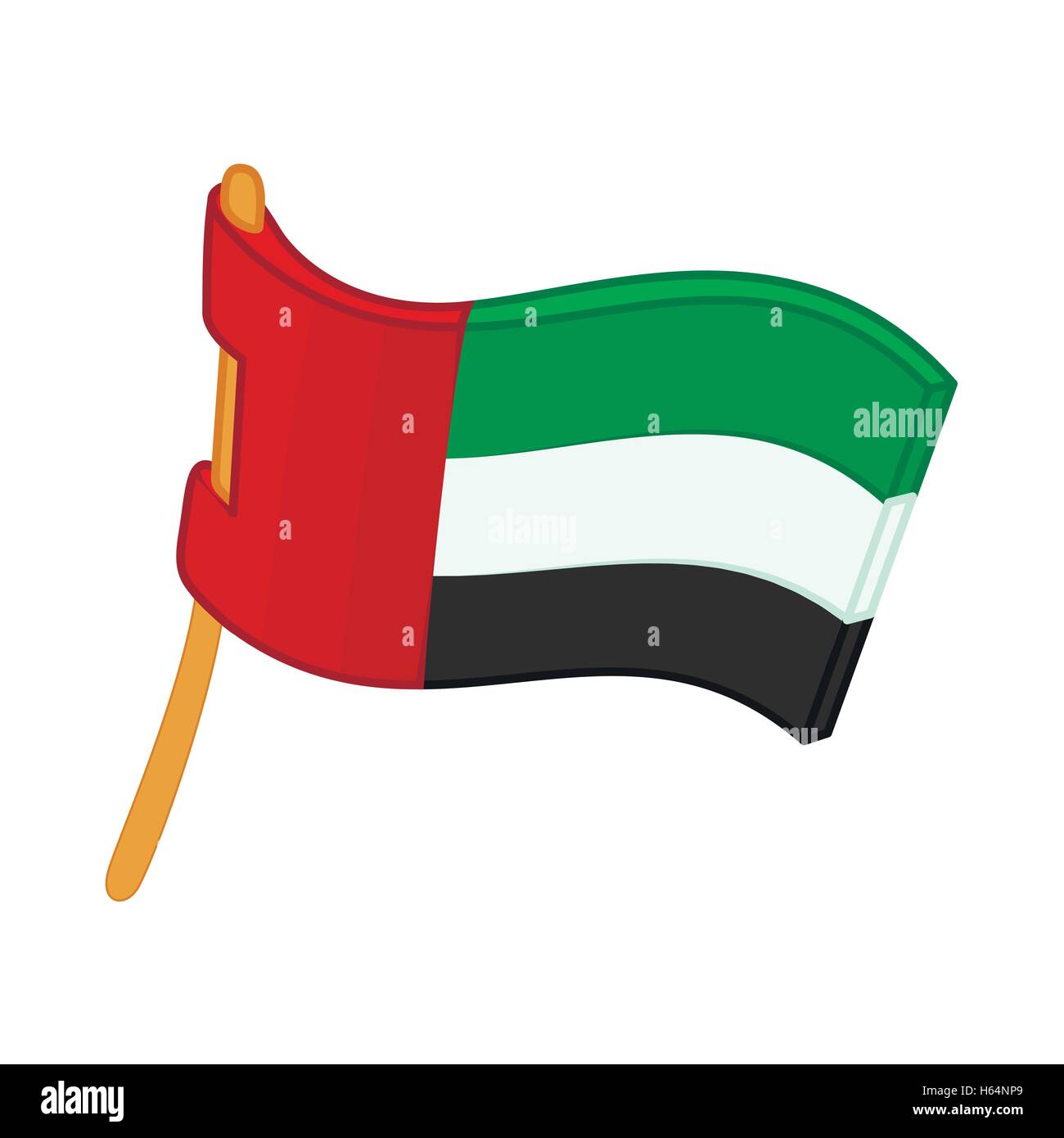 United Arab Emirates flag icon, cartoon style Stock Vector Image & Art ...