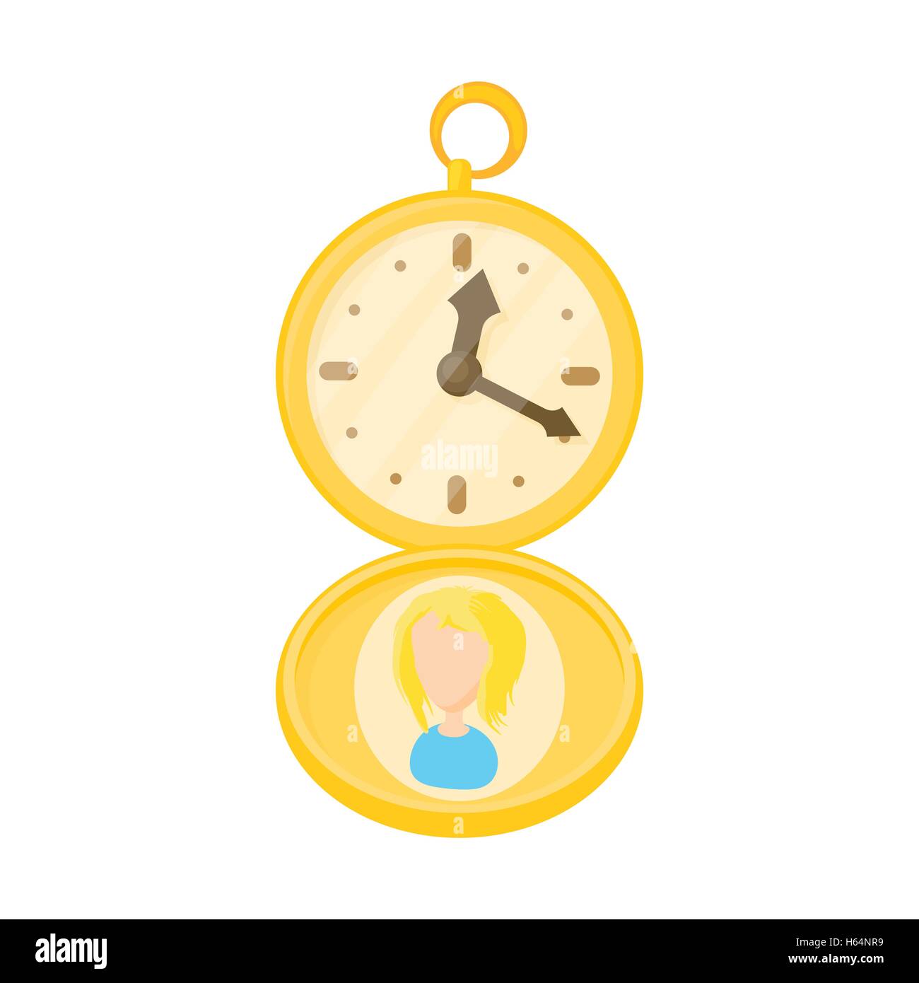 Golden pocket watch icon, cartoon style Stock Vector Image & Art - Alamy