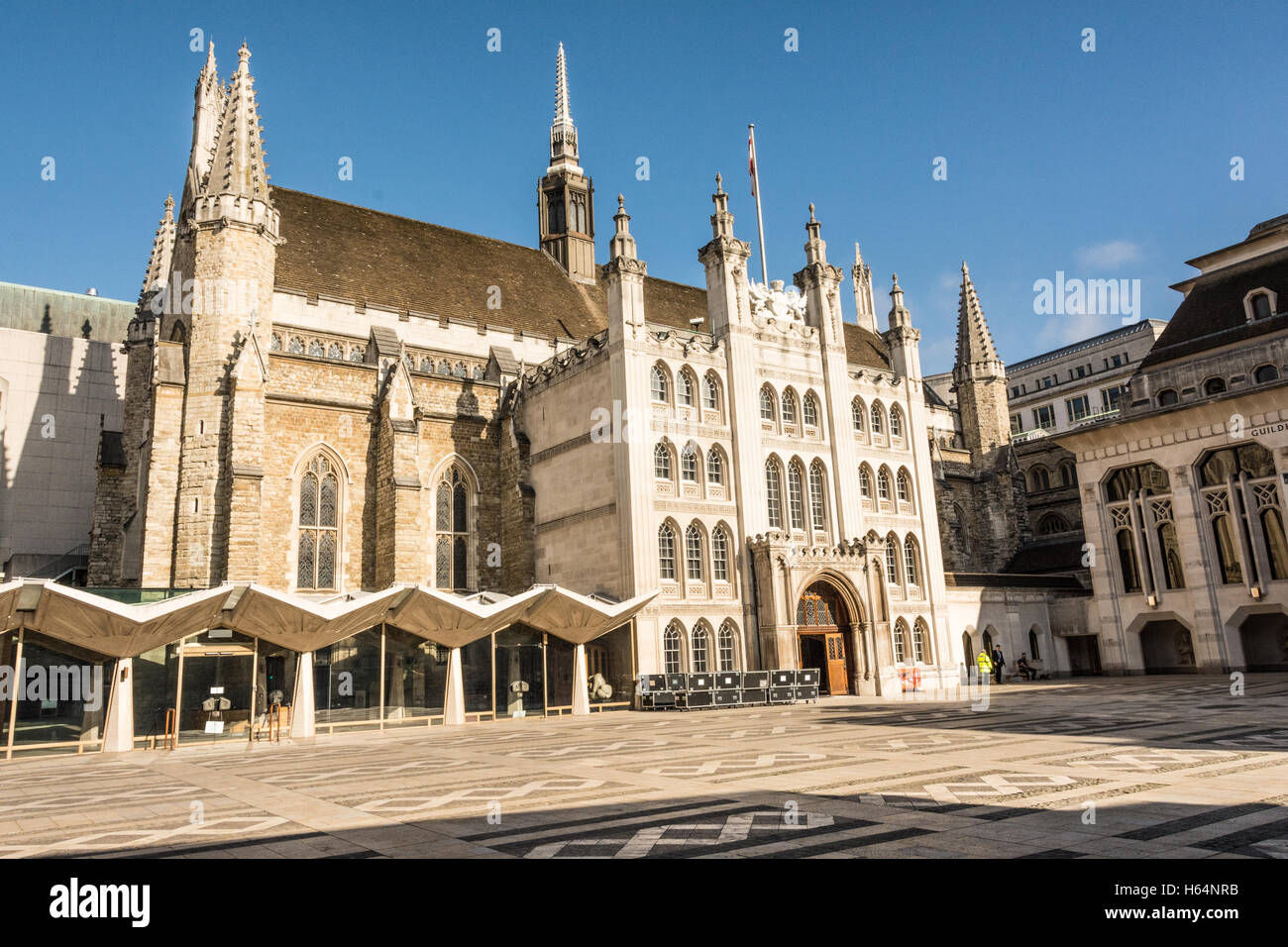The Guildhall Great Hall and courtyard in the City of London, England ...