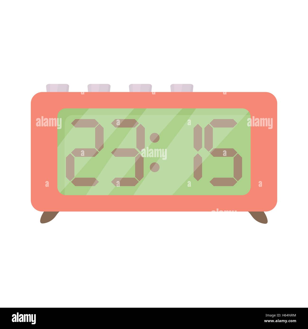 Retro digital table clock icon, cartoon style Stock Vector Image & Art ...