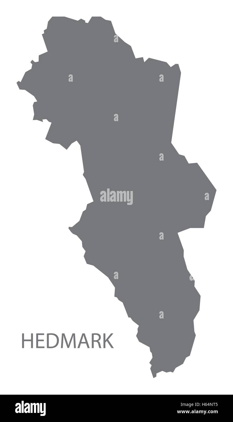 Hedmark Norway Map grey Stock Vector Image & Art - Alamy