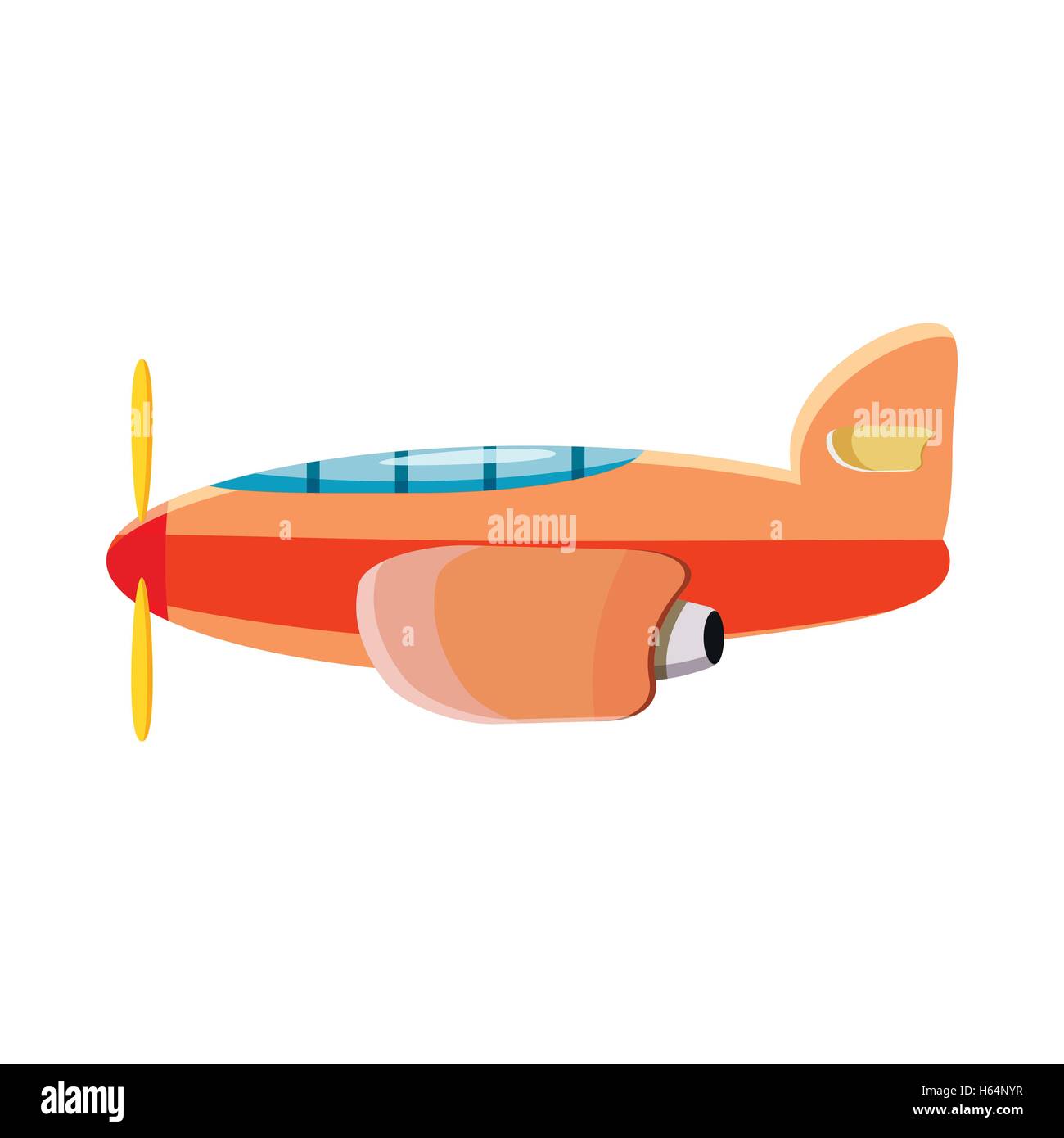 Orange plane icon, cartoon style Stock Vector Image & Art - Alamy