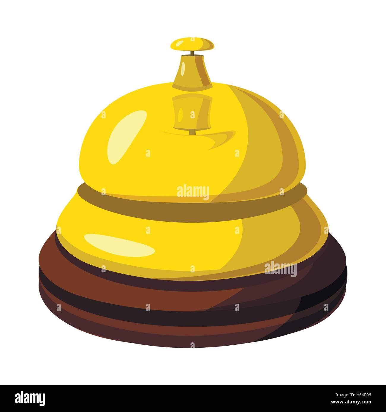 Golden reception bell icon, cartoon style Stock Vector Image & Art - Alamy