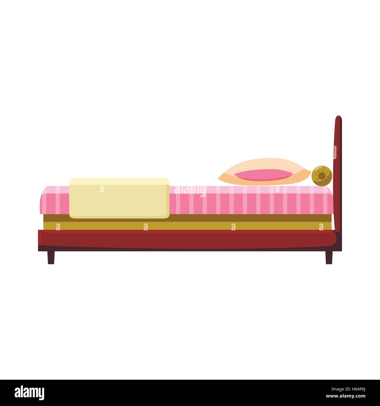 Bed icon in cartoon style Stock Vector Image & Art - Alamy