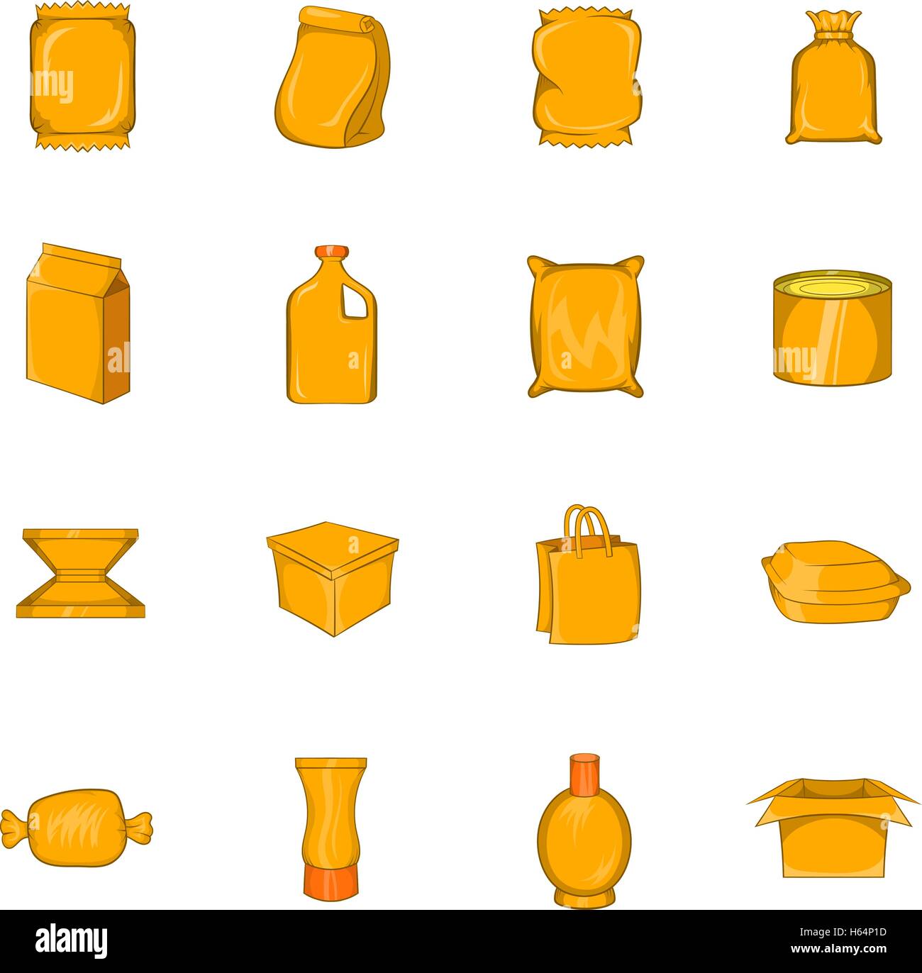 Packing icons set, cartoon style Stock Vector Image & Art - Alamy