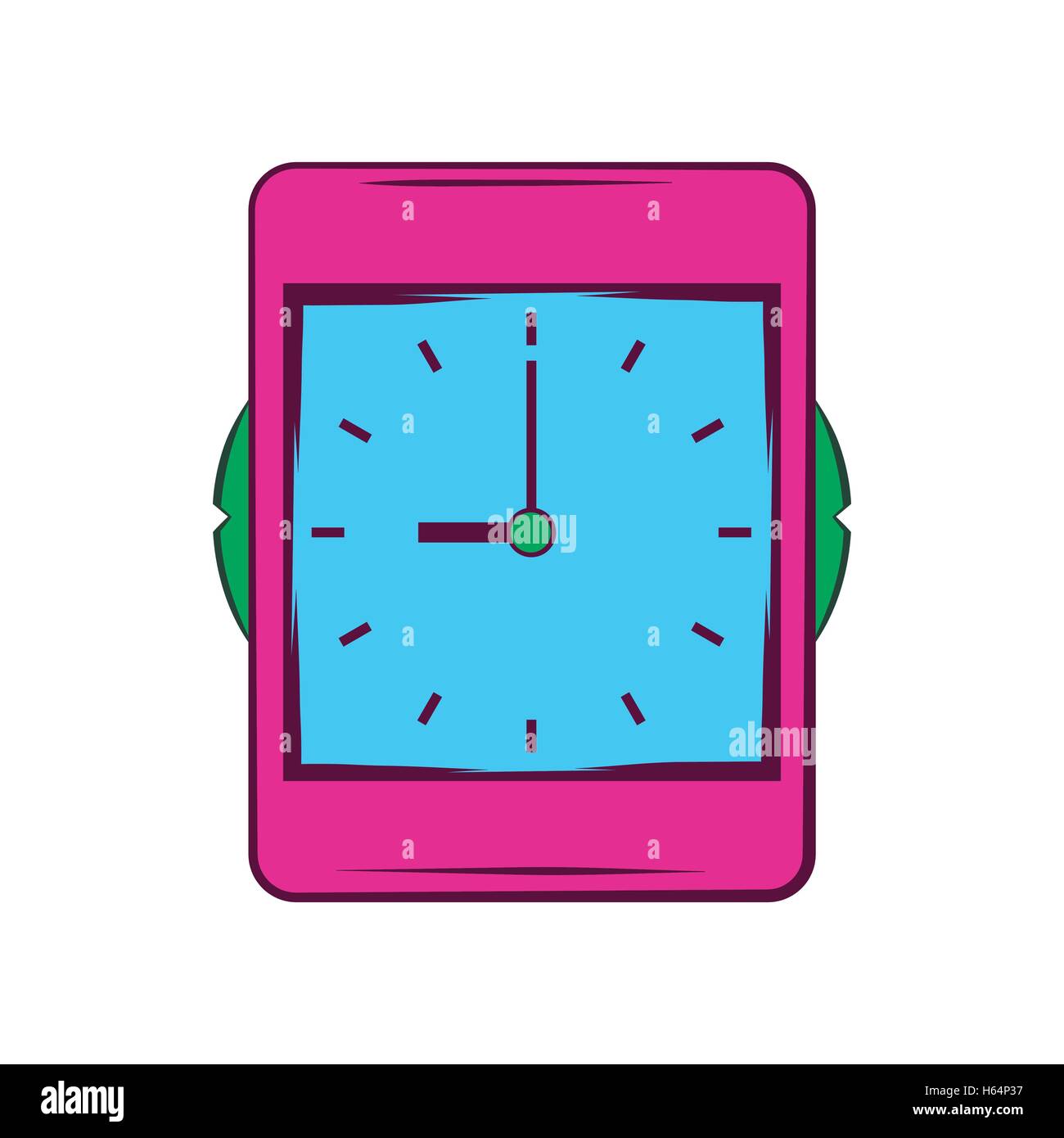 Classic pink table clock Cut Out Stock Images & Pictures - Alamy
