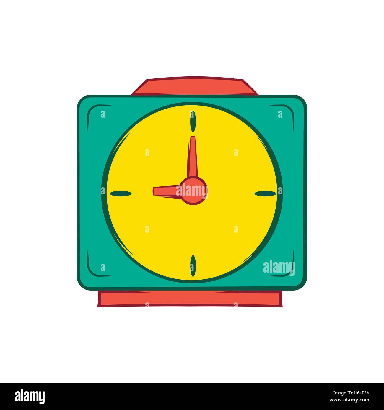 Colorful alarm clock icon, cartoon style Stock Vector Image & Art - Alamy