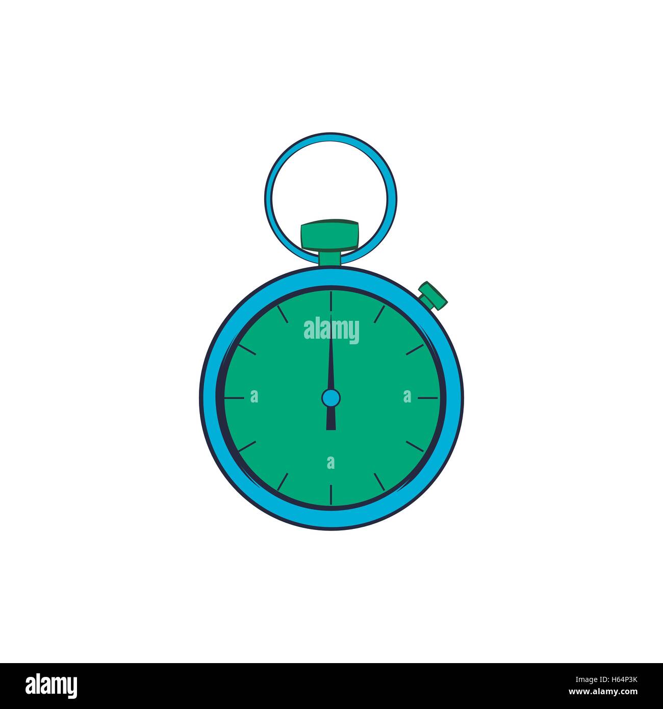 Pocket watch icon in cartoon style Stock Vector Image & Art - Alamy