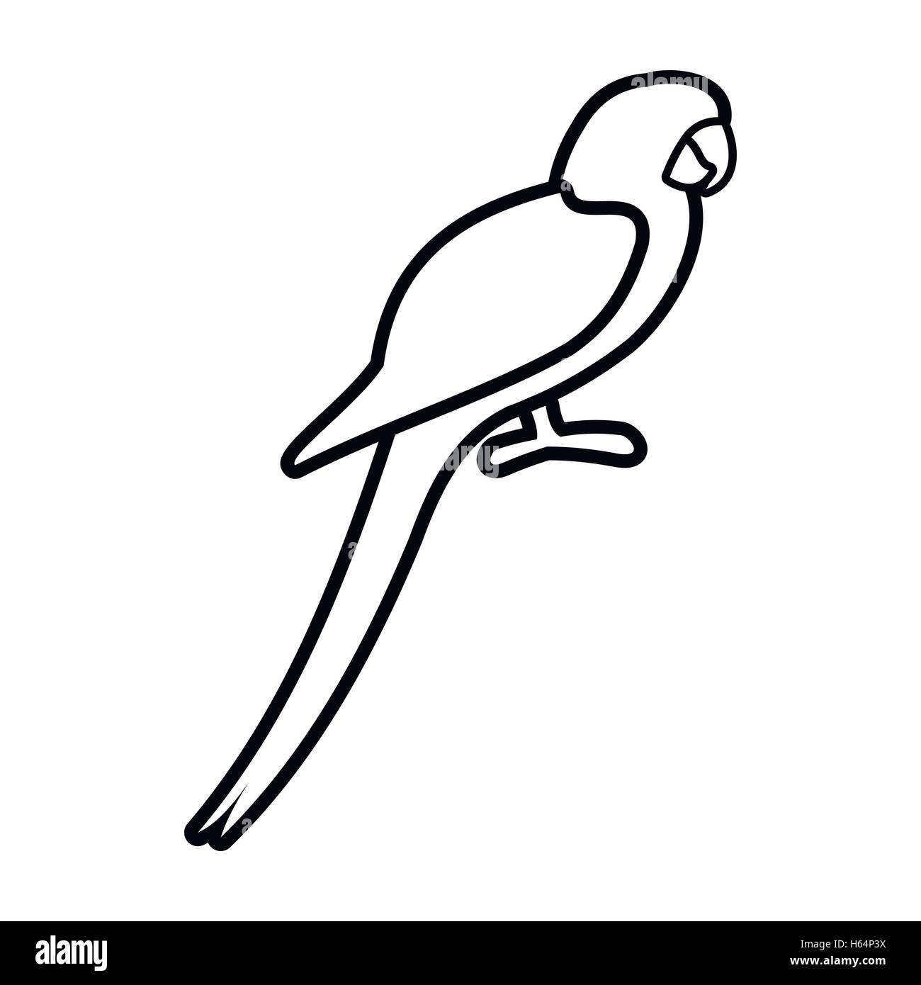 Parrot icon, outline style Stock Vector Image & Art - Alamy