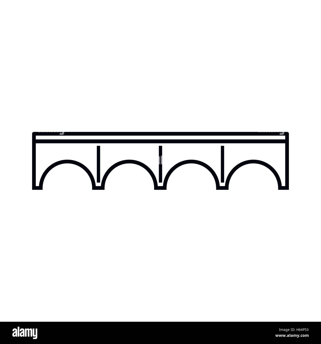 Bridge icon, outline style Stock Vector Image & Art - Alamy