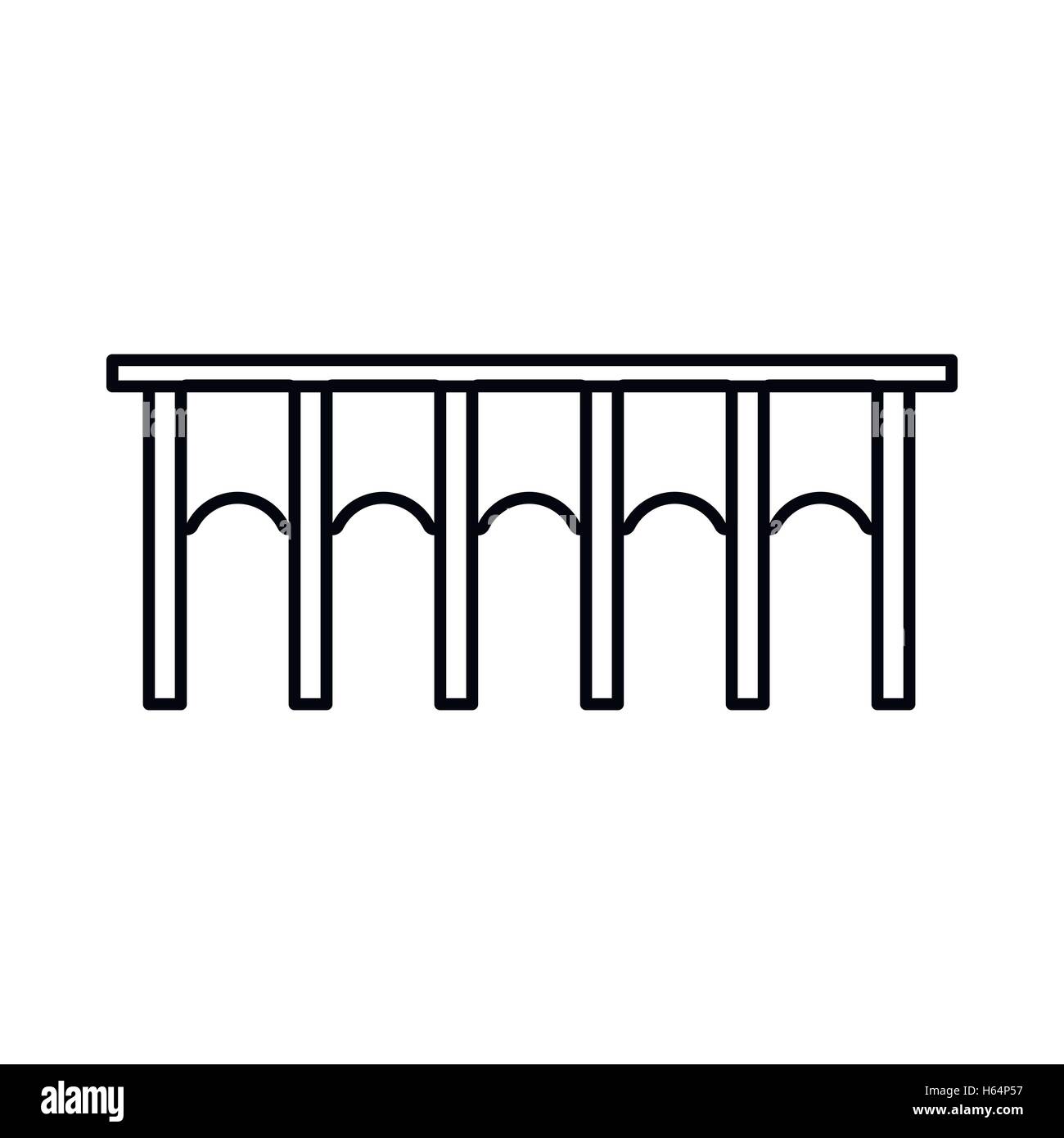 Bridge icon, outline style Stock Vector Image & Art - Alamy