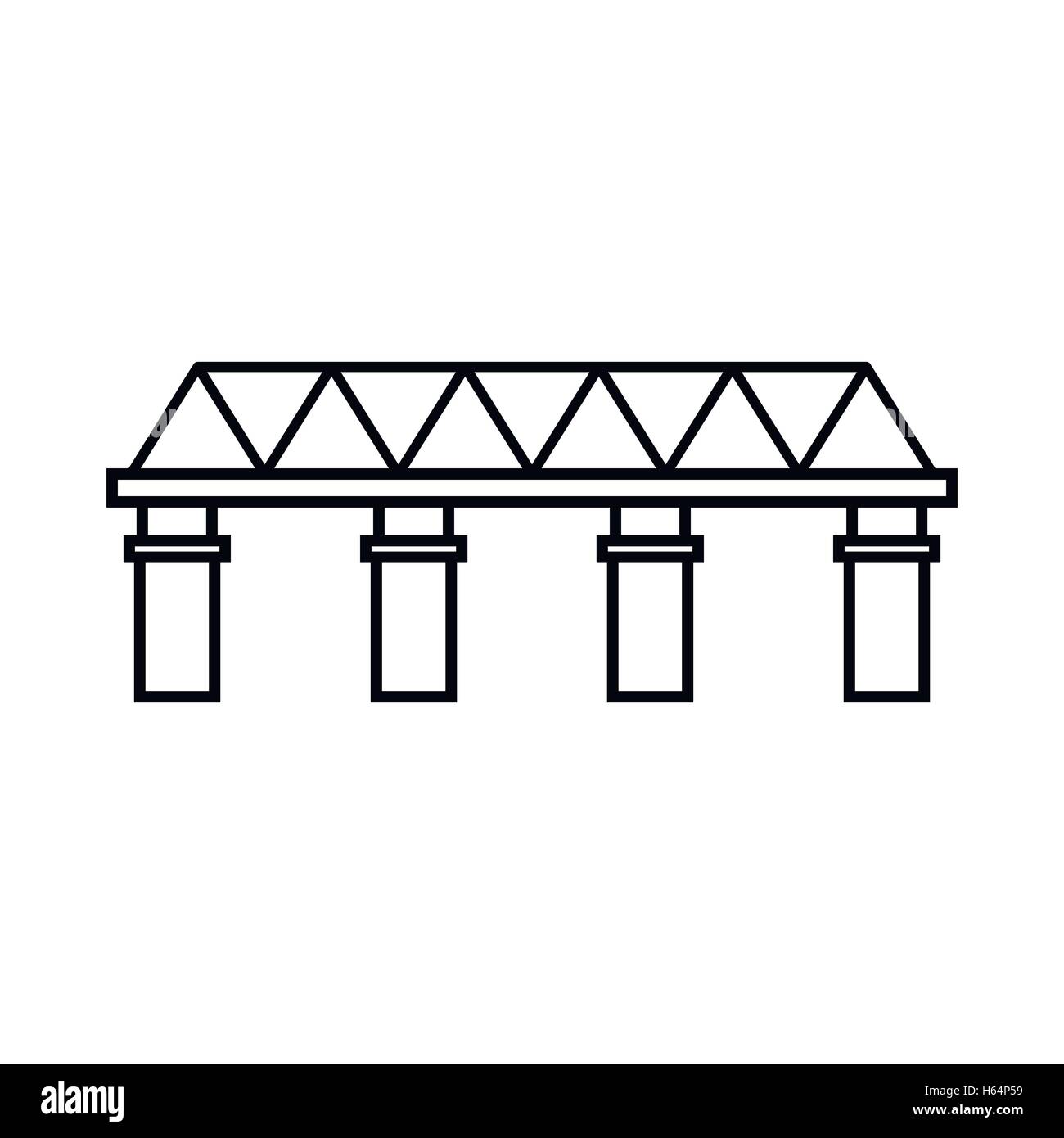 Bridge icon, outline style Stock Vector Image & Art - Alamy