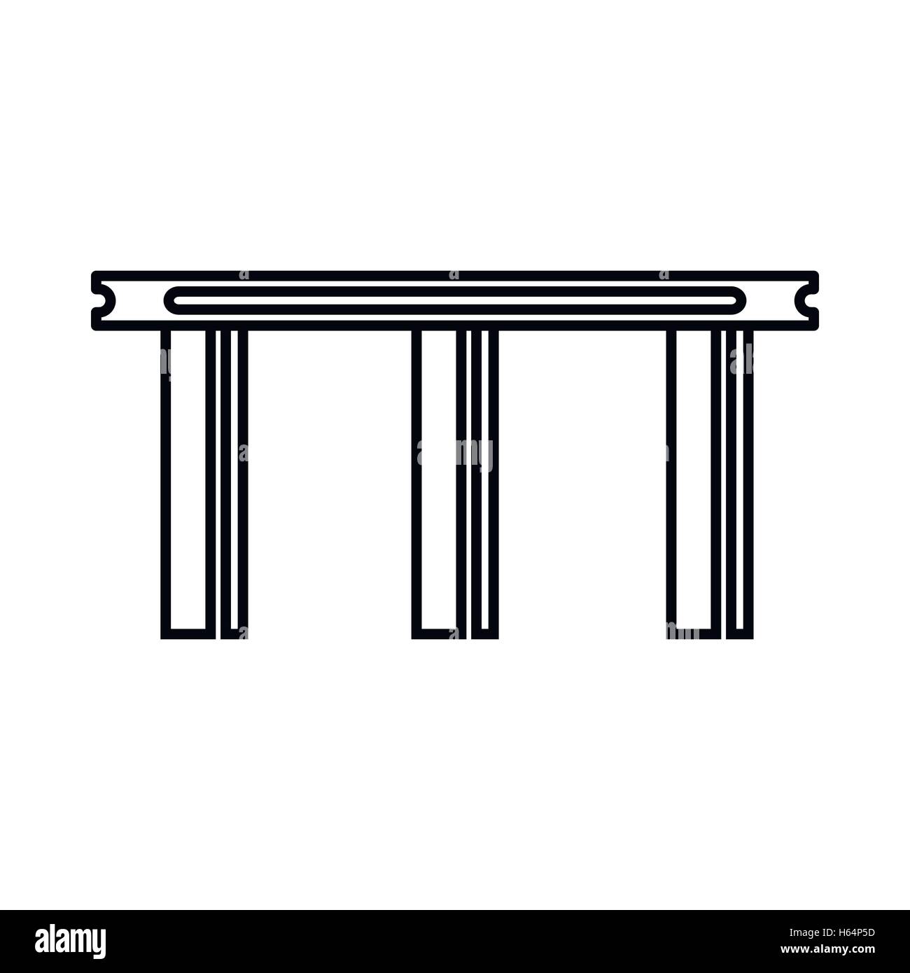 Bridge icon, outline style Stock Vector Image & Art - Alamy