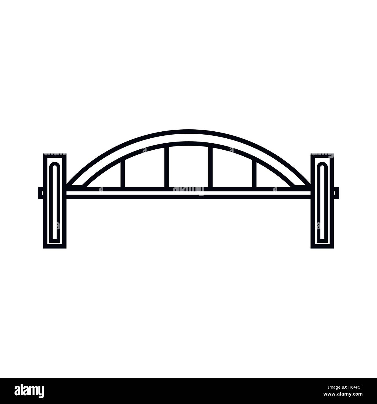 Bridge icon, outline style Stock Vector Image & Art - Alamy