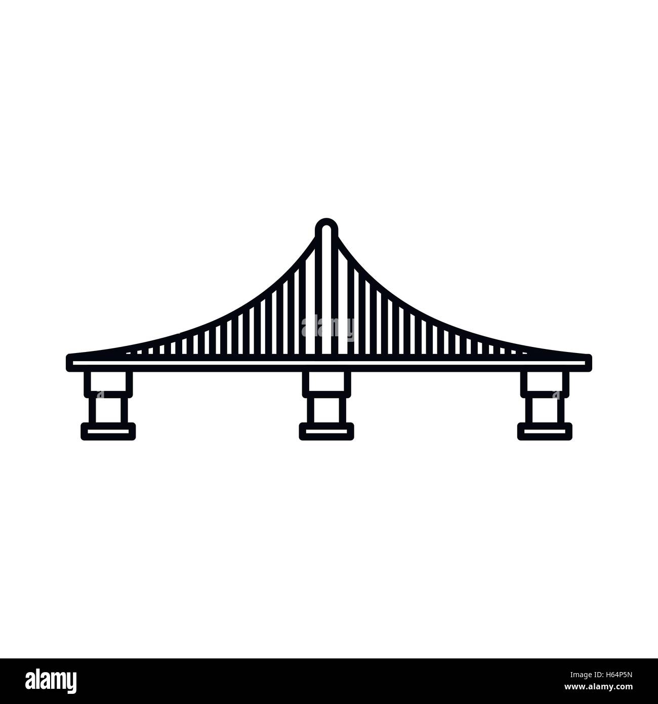 Bridge icon, outline style Stock Vector Image & Art - Alamy
