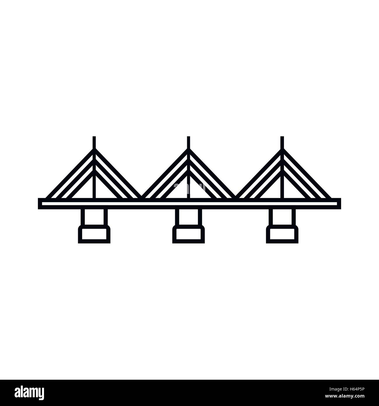 Bridge icon, outline style Stock Vector Image & Art - Alamy