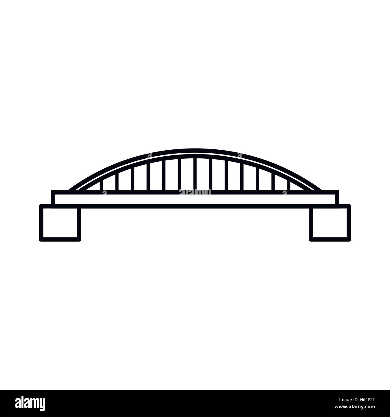 Bridge icon, outline style Stock Vector Image & Art - Alamy