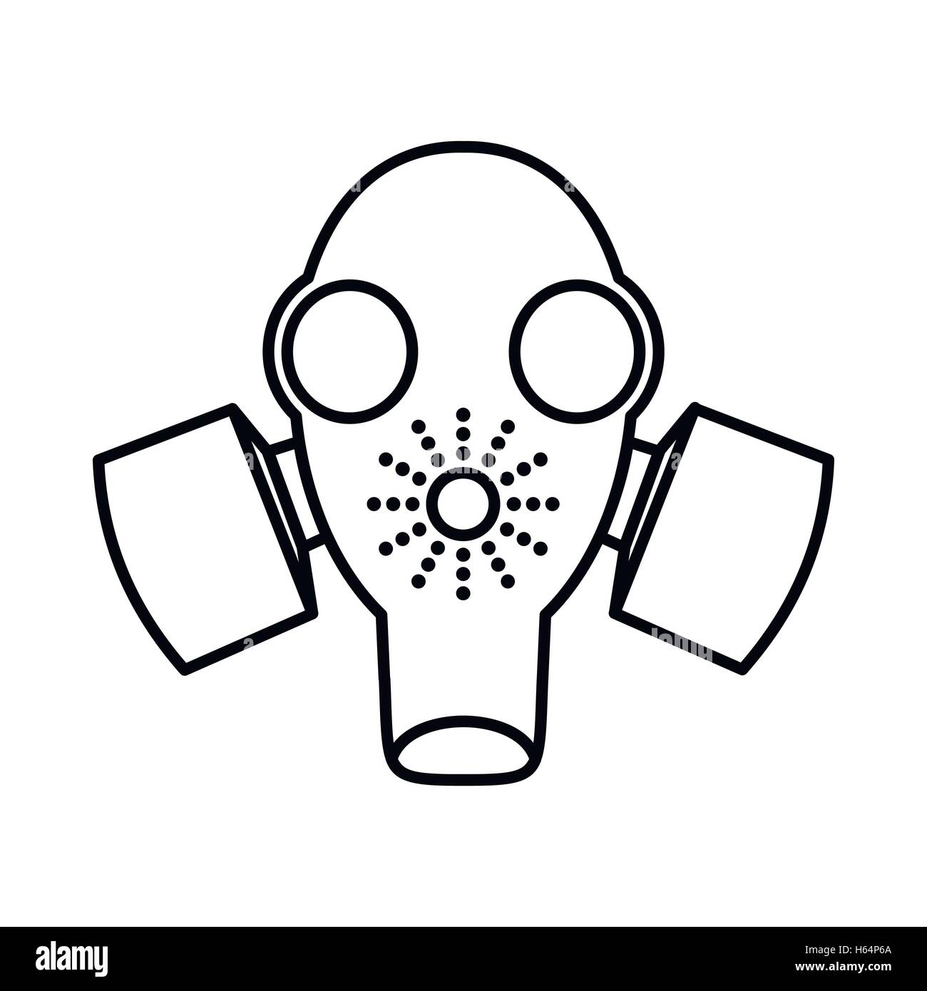 Gas mask stencil Cut Out Stock Images & Pictures - Alamy