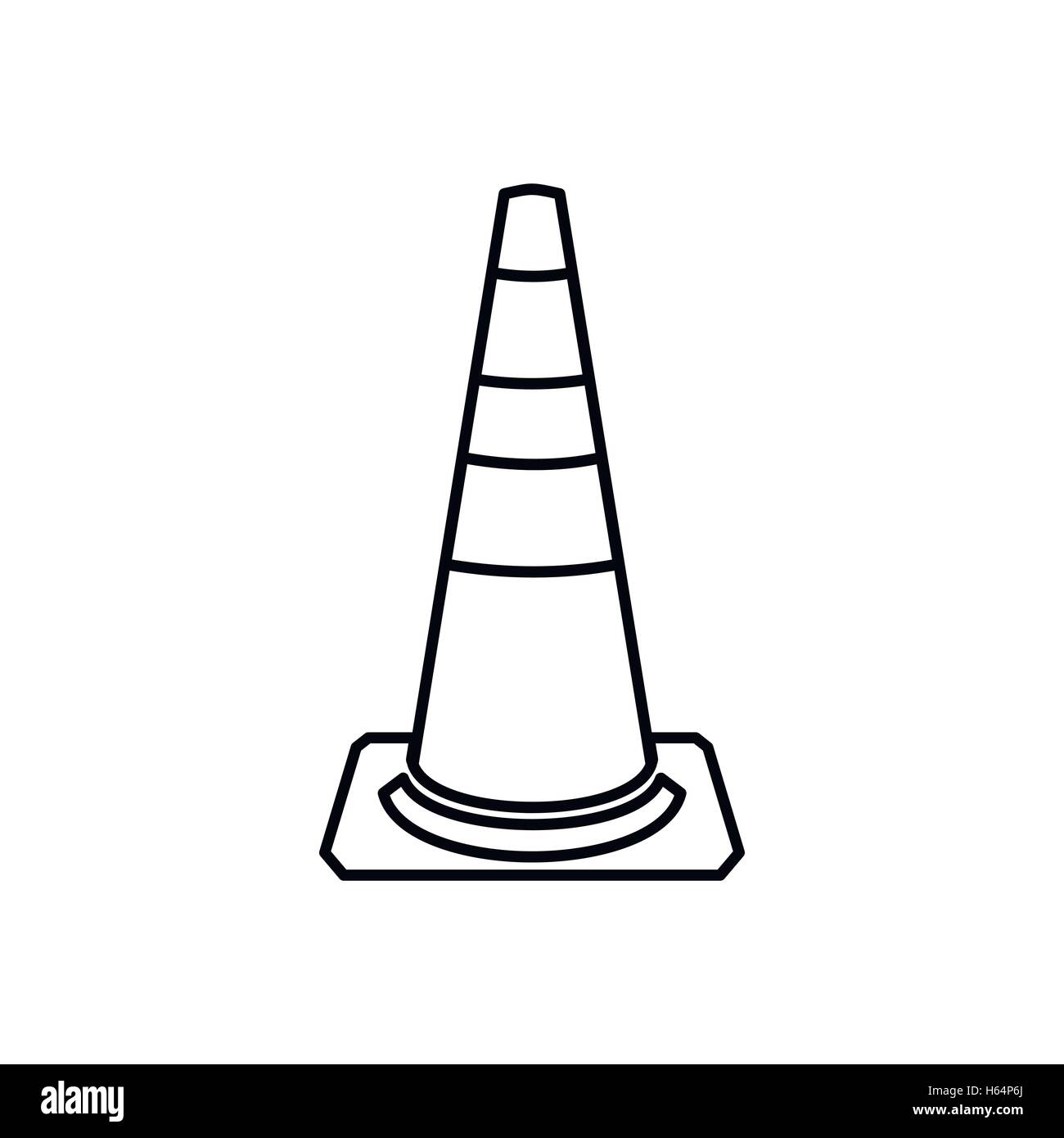 Traffic cone icon, outline style Stock Vector Image & Art - Alamy