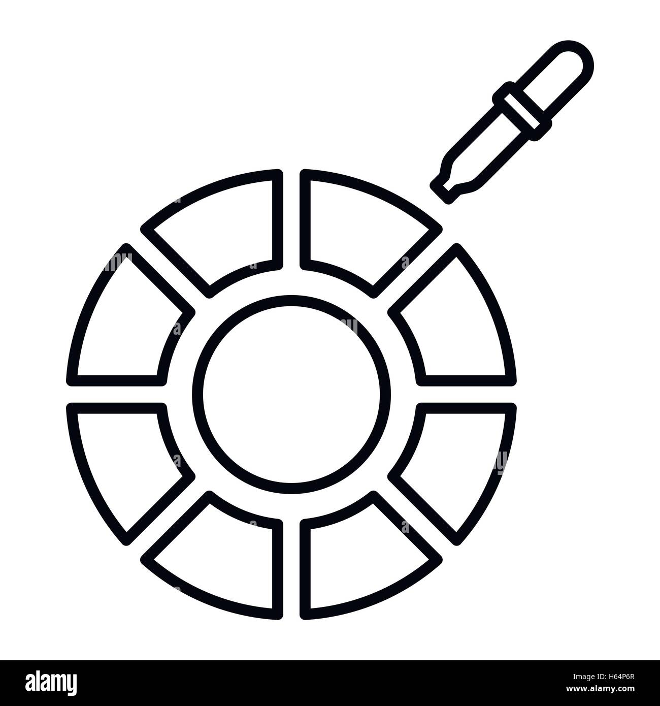 Color picker icon, outline style Stock Vector Image & Art - Alamy