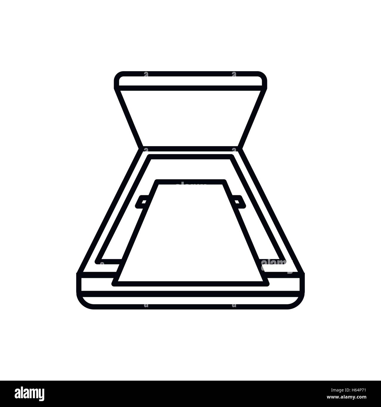 Open scanner icon, outline style Stock Vector Image & Art - Alamy