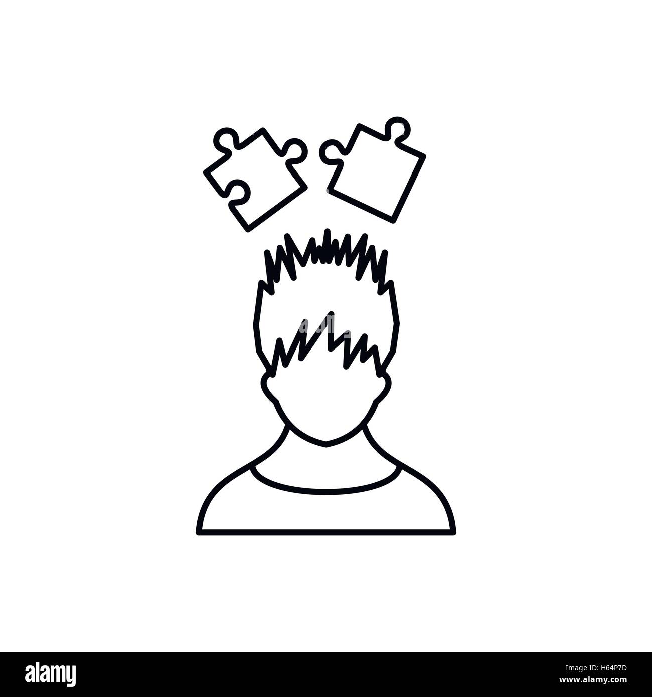 Human figure puzzle game piece Stock Vector Images - Alamy