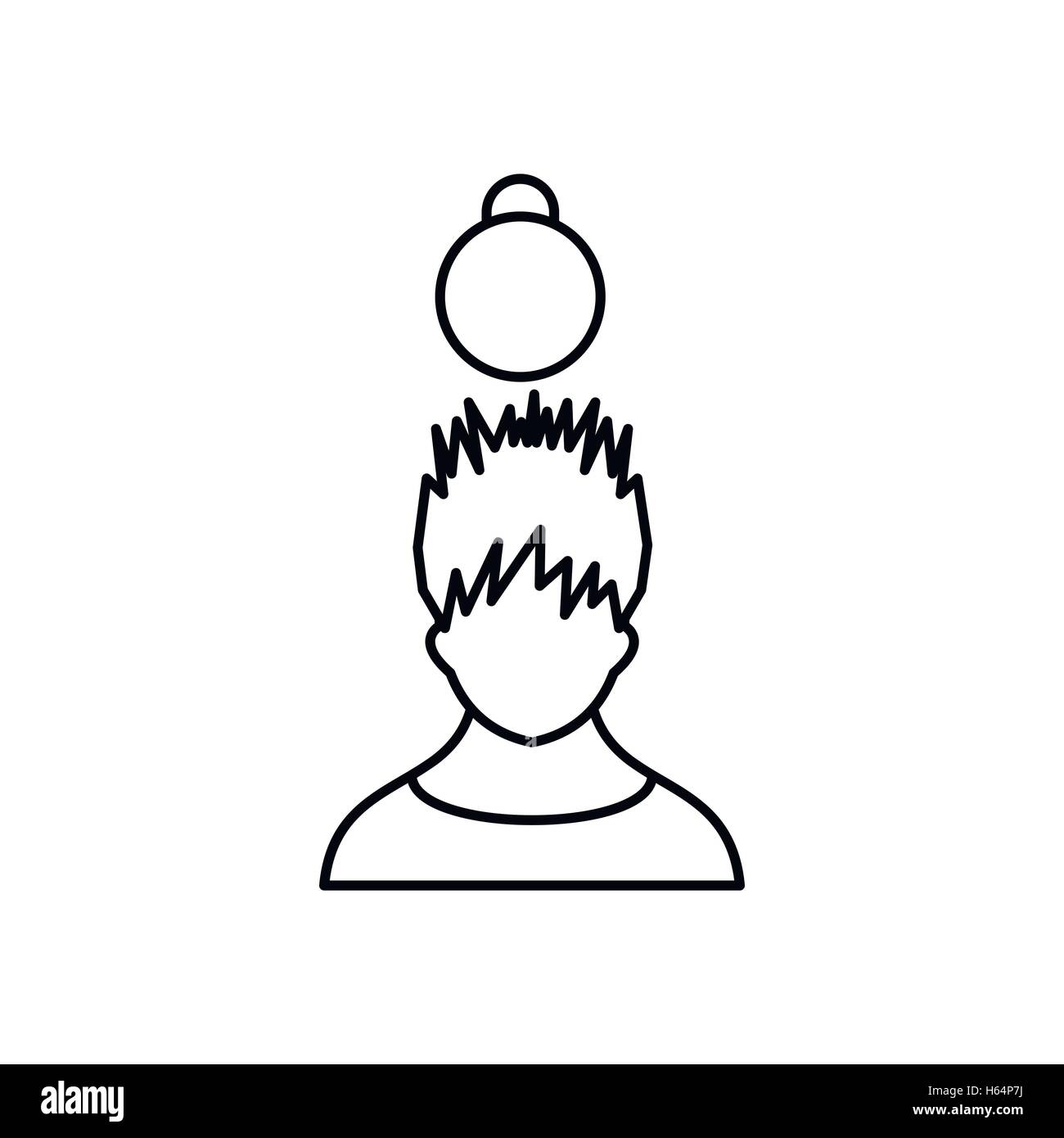 Man with the weight over head icon Stock Vector Image & Art - Alamy