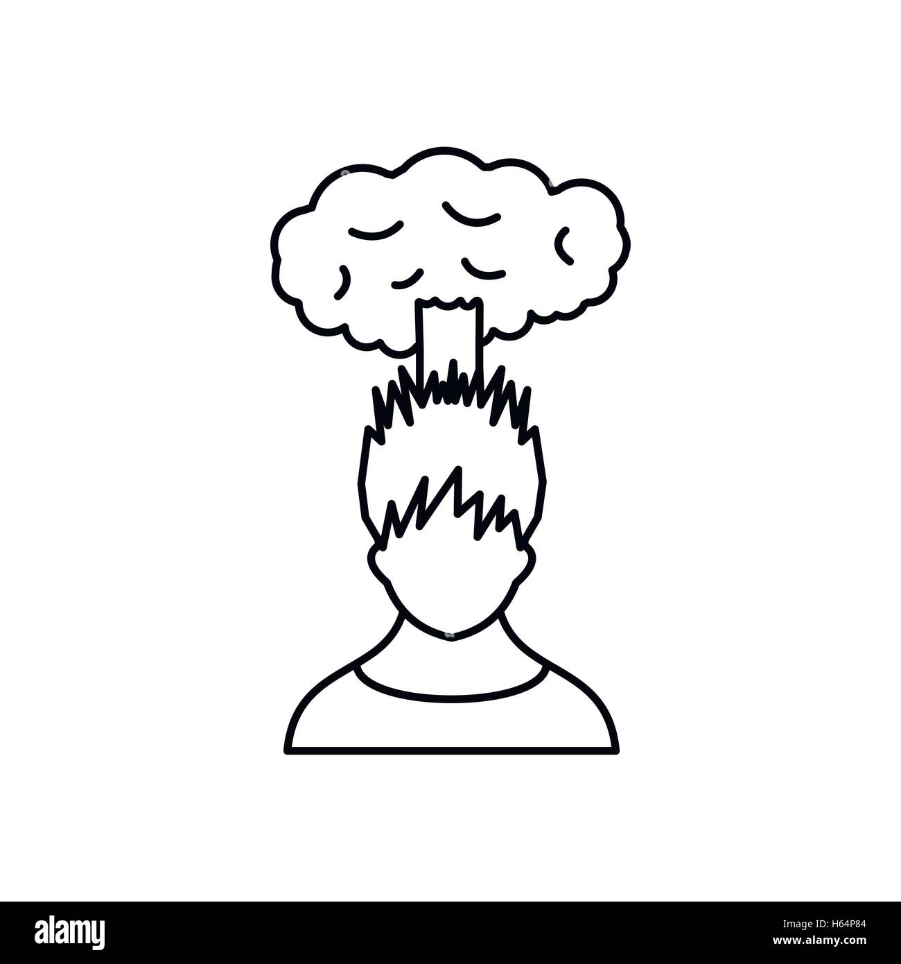 Person rain cloud over Stock Vector Images - Alamy