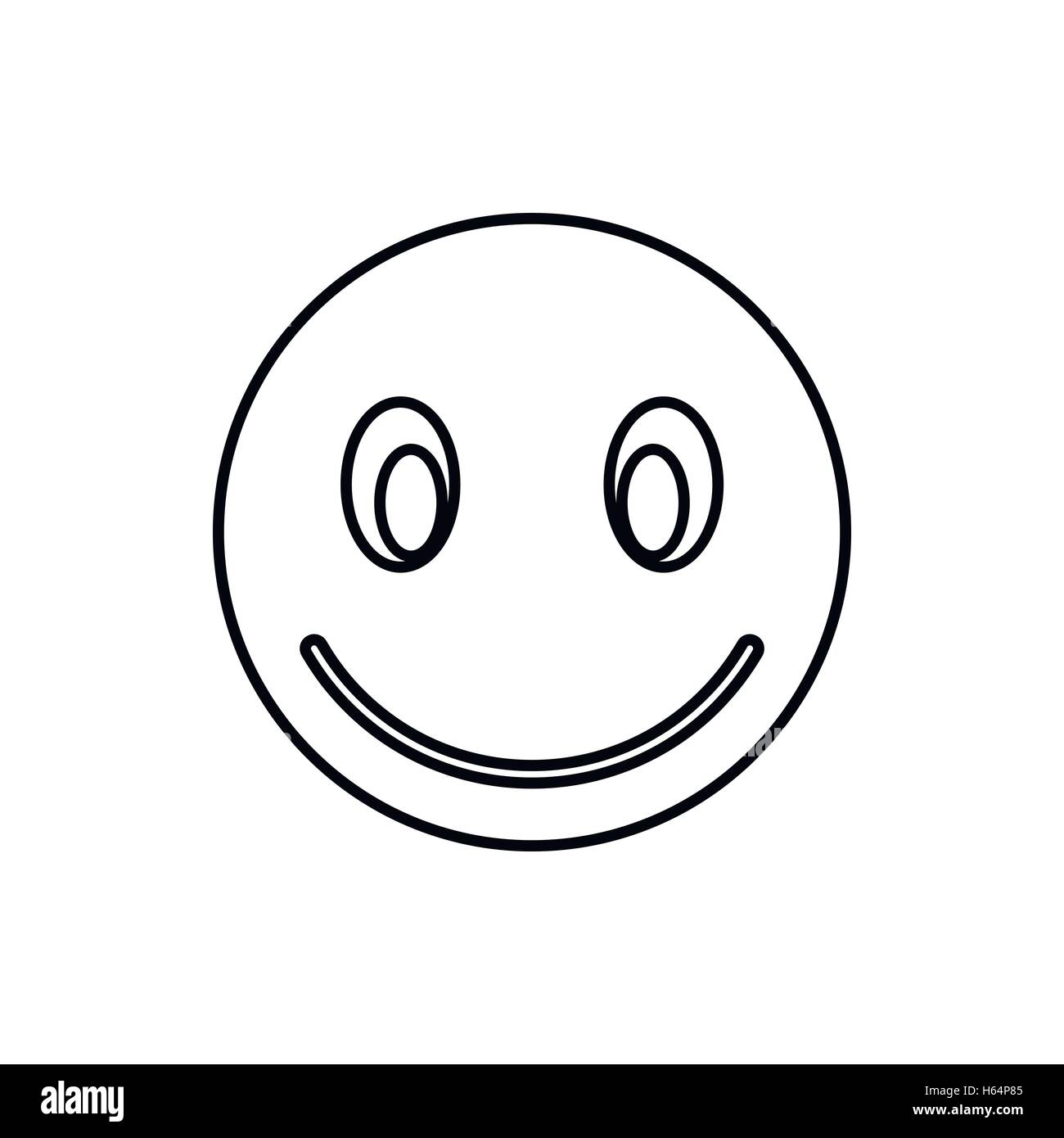 Smiling mouth icon outline style hi-res stock photography and images ...
