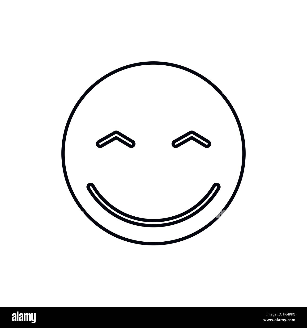 Smiling emoticon with smiling eyes icon Stock Vector Image & Art - Alamy