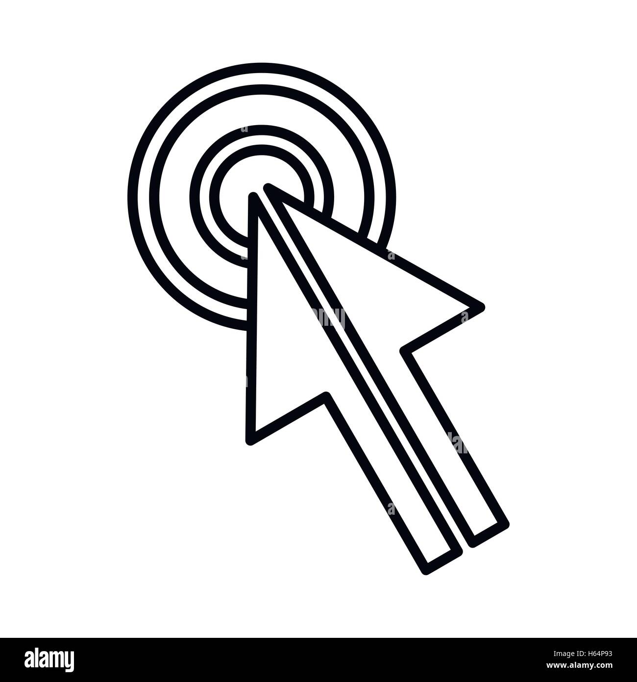 Click icon, outline style Stock Vector Image & Art - Alamy