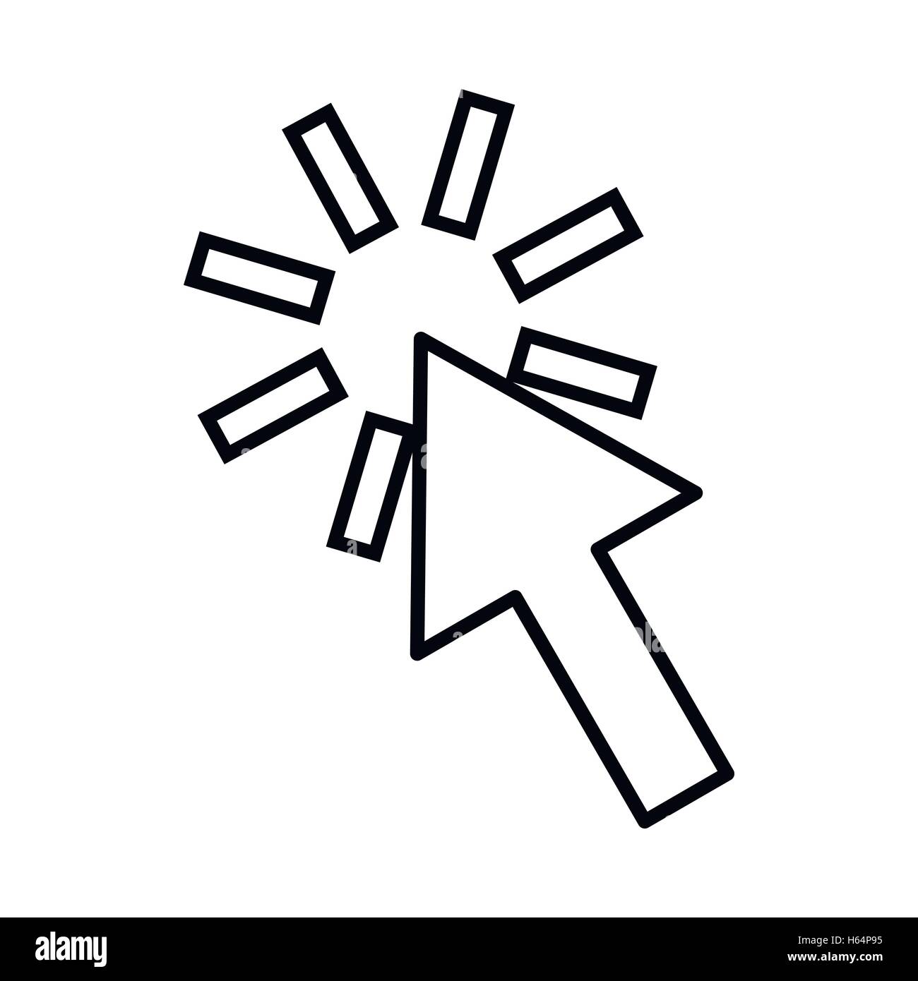 Click icon, outline style Stock Vector Image & Art - Alamy