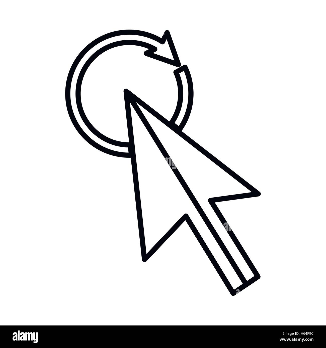 Click icon, outline style Stock Vector Image & Art - Alamy