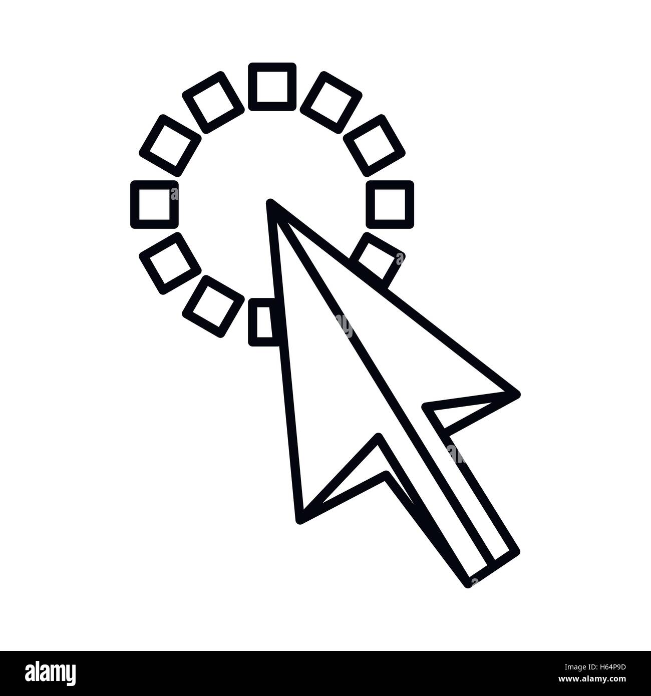 Click icon, outline style Stock Vector Image & Art - Alamy