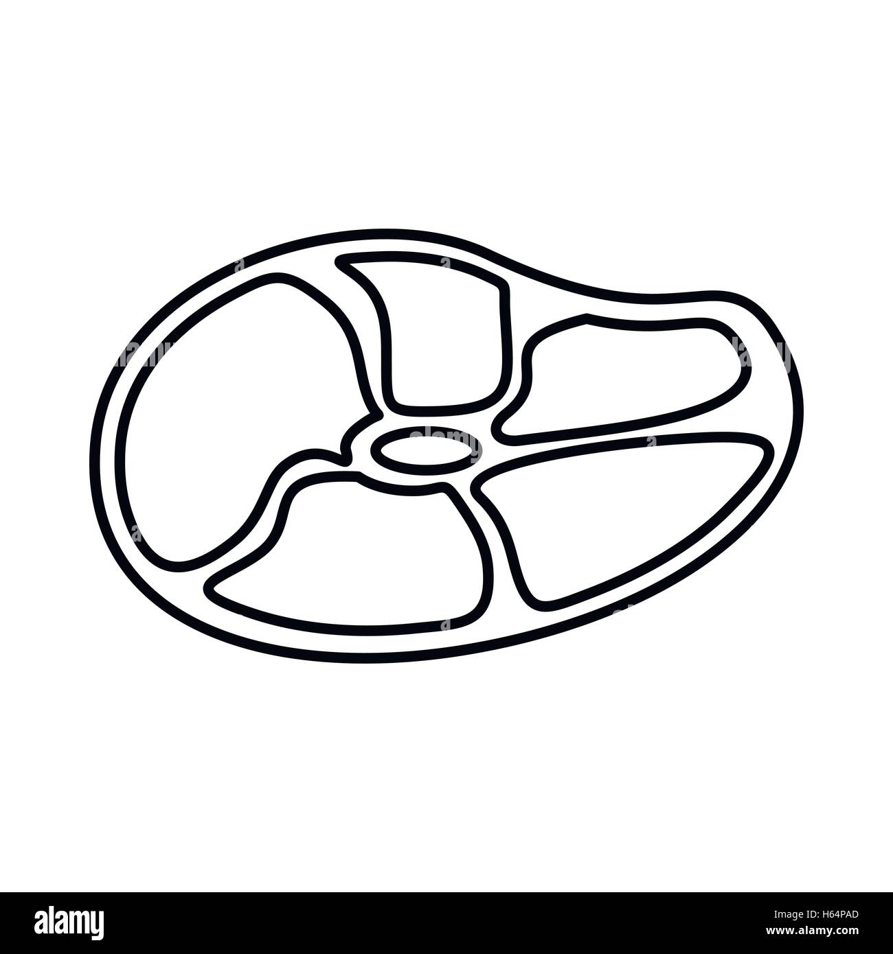 Steak Icon, outline style Stock Vector Image & Art - Alamy