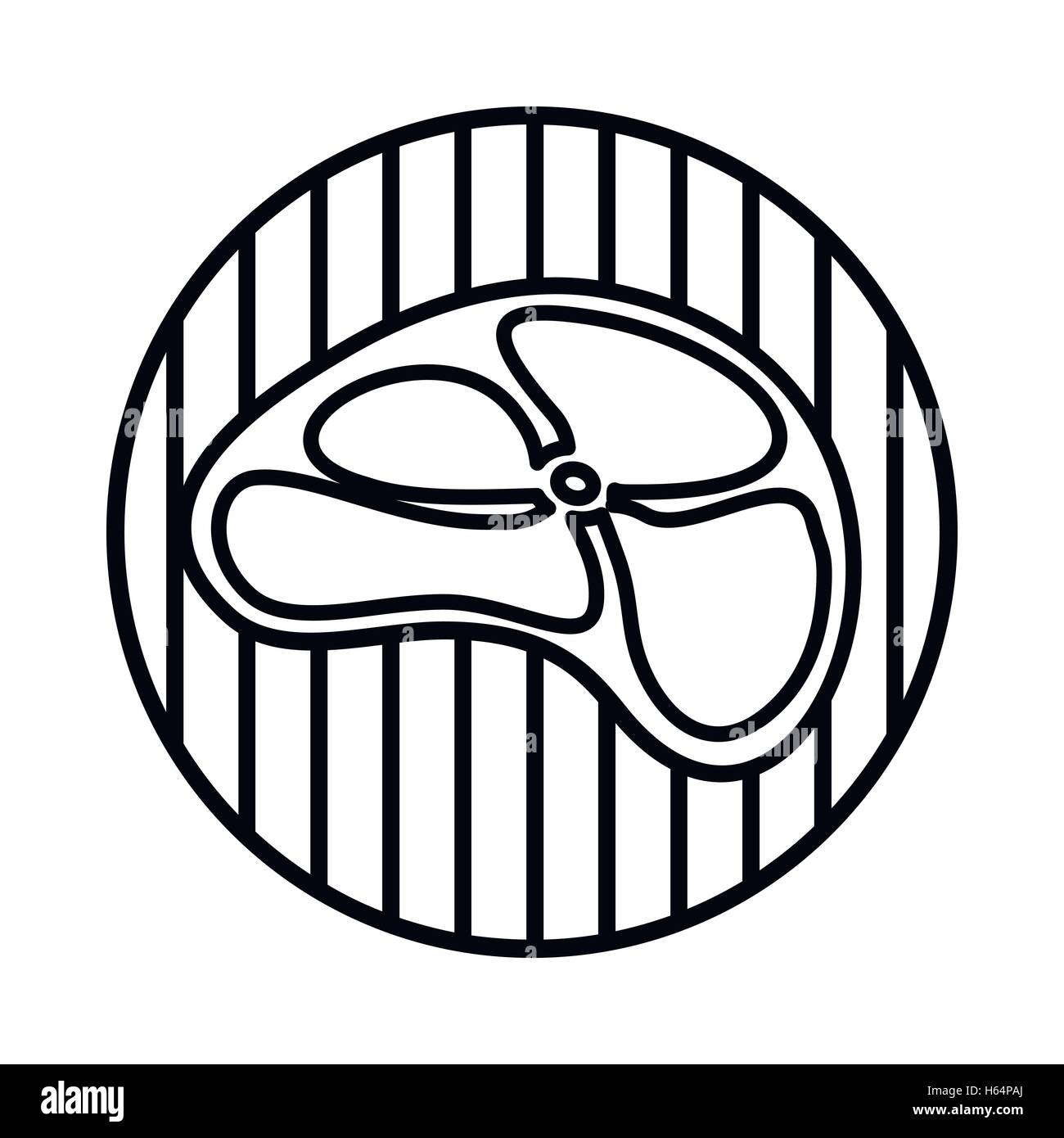 Steak Icon, outline style Stock Vector Image & Art - Alamy