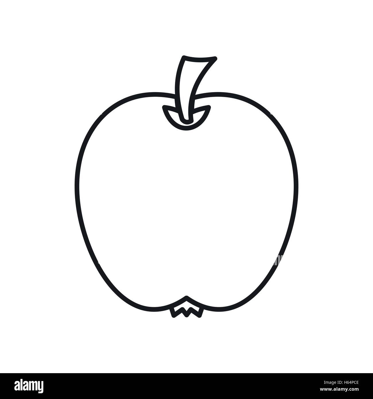 Apple icon, outline style Stock Vector Image & Art - Alamy