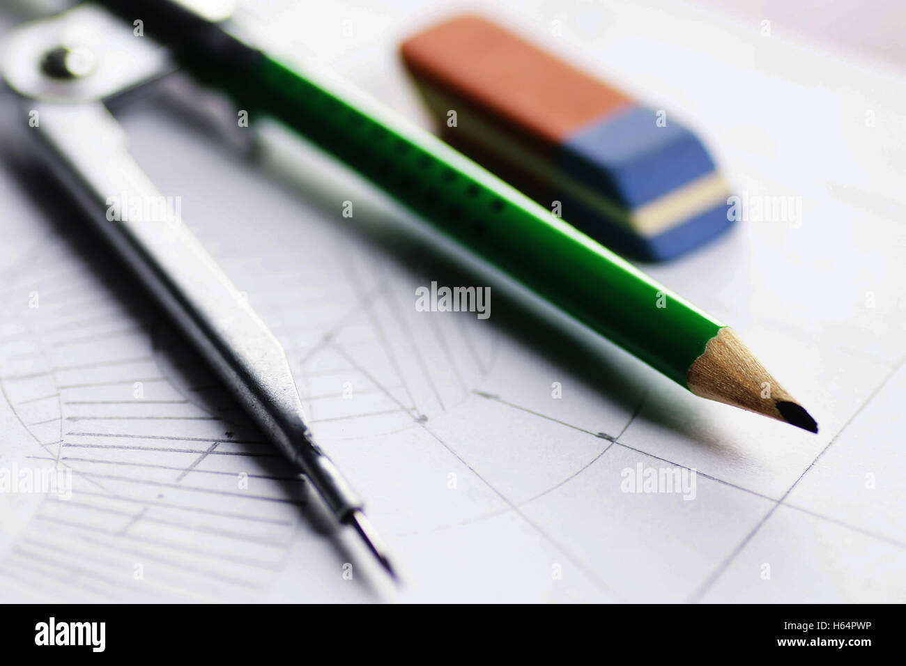 board pencil divider Stock Photo - Alamy