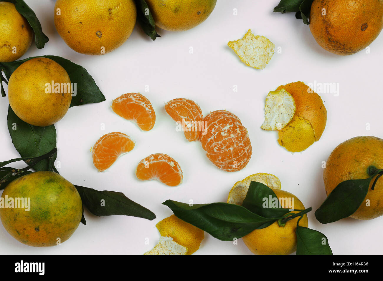 mandarin fruit isolate white Stock Photo - Alamy
